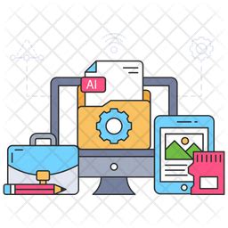 Project File Icon Download In Colored Outline Style