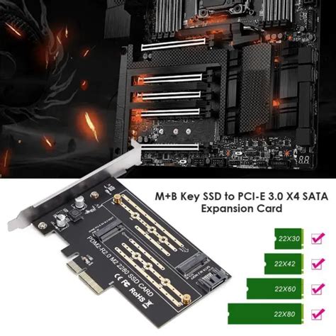 M Nvme To Pcie Adapter M B Key Ssd To Pci E X Sata Expansion Card Picclick Au