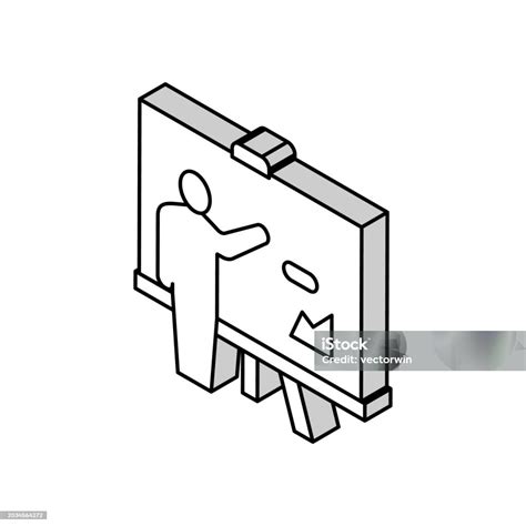 학생 프리젠 테이션 아이소 메트릭 아이콘 벡터 일러스트 레이 션 공부에 대한 스톡 벡터 아트 및 기타 이미지 공부 교사 교육 관련 직업 교수 Istock
