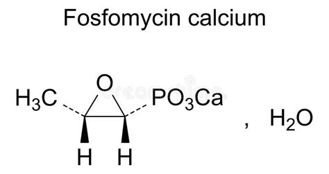 Chemical Structure Of Fosfomycin Calcium Drug Substance Stock Illustration Illustration Of