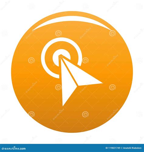 Cursor Technology Element Icon Vector Orange Stock Vector Illustration Of Pointer Icon 119821749