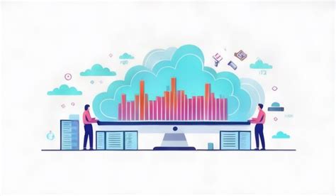 People Interact With Cloud Computing Servers Premium Ai Generated Image