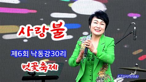 제6회 낙동강30리 벗꽃축제 사랑불 초청가수 민정아 Youtube