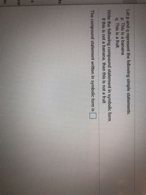 Solved Let P And Q Represent The Following Simple