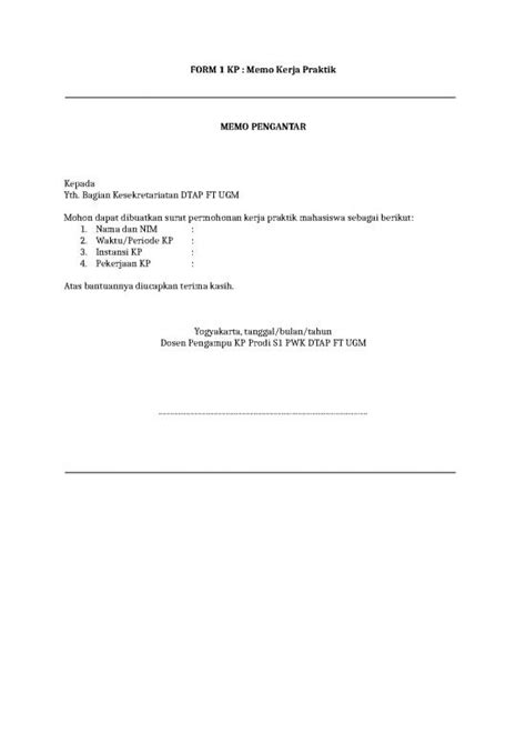 Form 1 Kp Memo File Contoh Memo