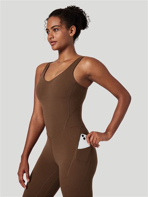 Iuga One Piece Tummy Control Jumpsuits With Pockets Iuga