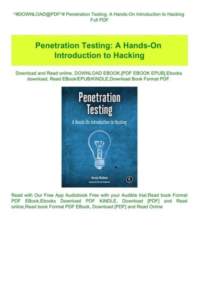 download pdf penetration testing a hands on introduction to hacking