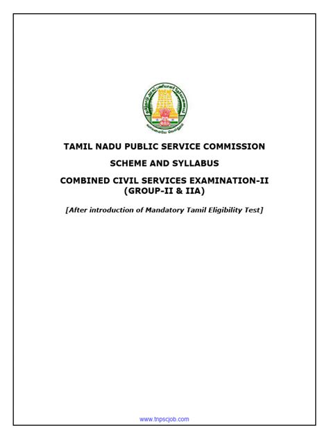 Updated Tnpsc Group 2 Syllabus 2022 Pdf