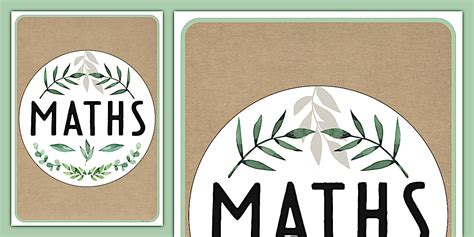 👉 Botanical Themed Maths Display Poster Teacher Made