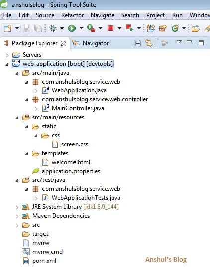 anshul s blog create your first spring boot web application with maven