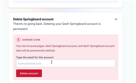 Deleting Your Springboard Account Qwilr Help Center