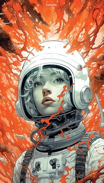 Premium Photo A Woman Wearing A Space Suit