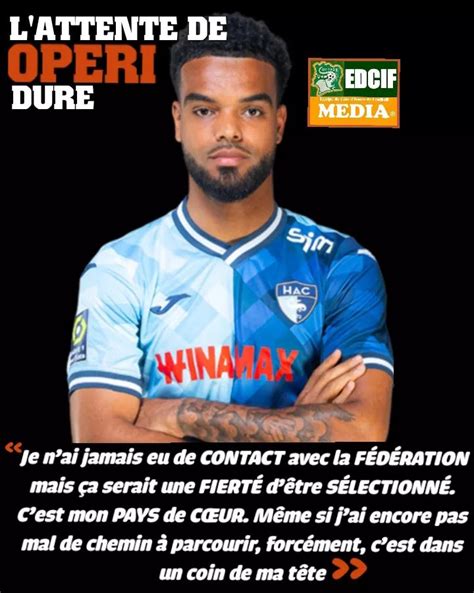 EDCIF OPERI LA SURPRISE DU CHEF Né en Côte d Ivoire Christopher Operi a fui la guerre