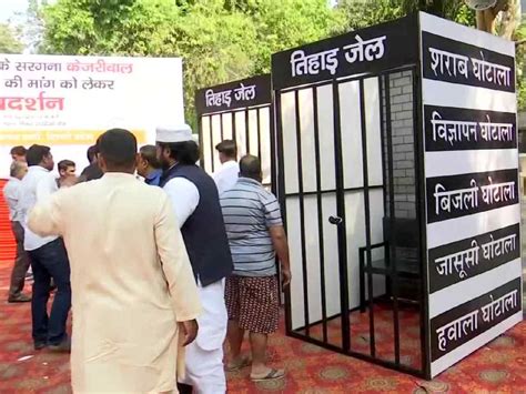 Liquor Policy Bjp Holds Protest Against Delhi Govt Demands Arvind