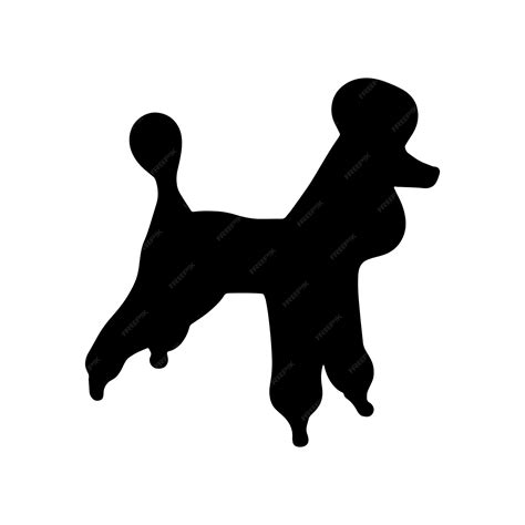 Illustration Vectorielle De Caniche Chien Silhouette Vecteur Premium