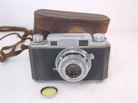 【傷や汚れあり】335 Konica 1型 Konirapid S Konishiroku Hexanon 128 F50mm コニカ