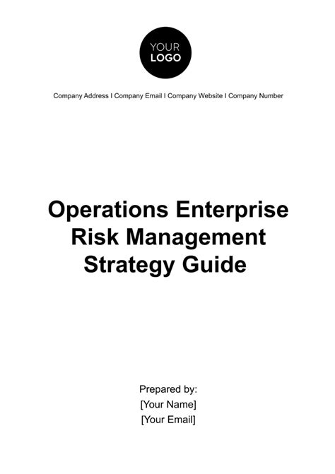 Free Operations Enterprise Risk Management Strategy Guide Template To
