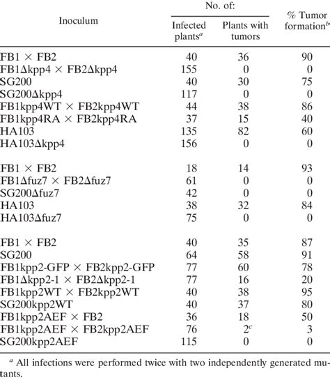 Plant Infection Assays Download Table
