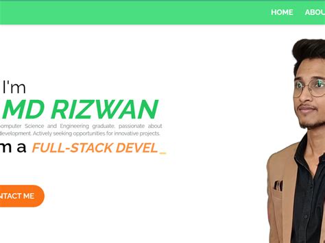 Personal Portfolio Using React And Tailwind Upwork