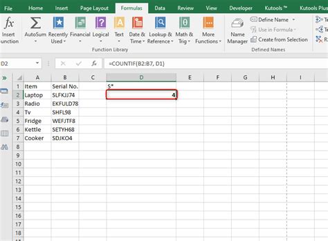 guide to counting a cells that start with a specific letter