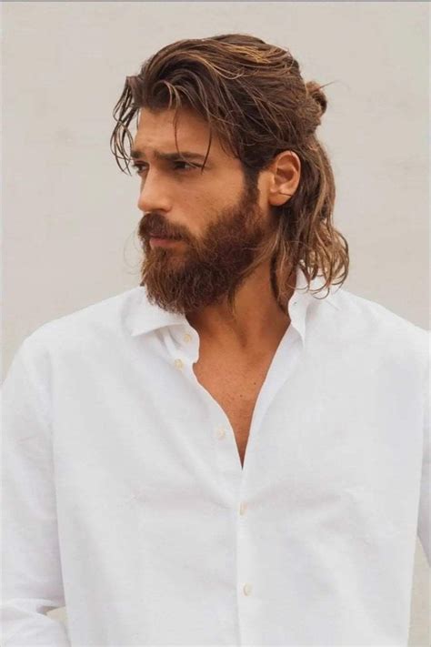 Pin On Cananddemet Mens Hairstyles With Beard Long Hair Styles Men Beard Styles For Men