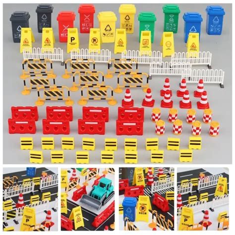 Teaching Mini Traffic Cones Street Scene Model Road Block Fences Road