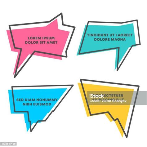 흰색 배경에 격리 된 양식 및 음성 상자를 따옴표 컬러 견적 음성 버블 템플릿입니다 벡터 일러스트레이션 0명에 대한 스톡 벡터 아트 및 기타 이미지 Istock