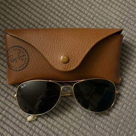 Ray Ban Cockpit” Sunglasses Gold Metal Unisex Depop