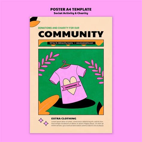Free Psd Charity Donation Poster Template Design