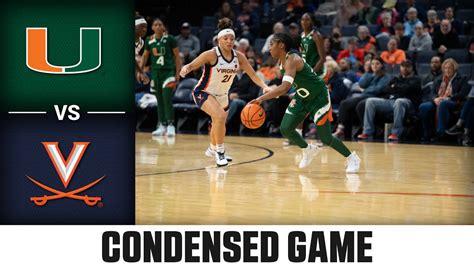 Miami Vs Virginia Condensed Game 2023 24 Acc Womens Basketball