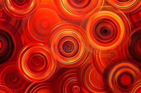 Abstract Red Concentric Circles Vibrant Dynamic And Visually