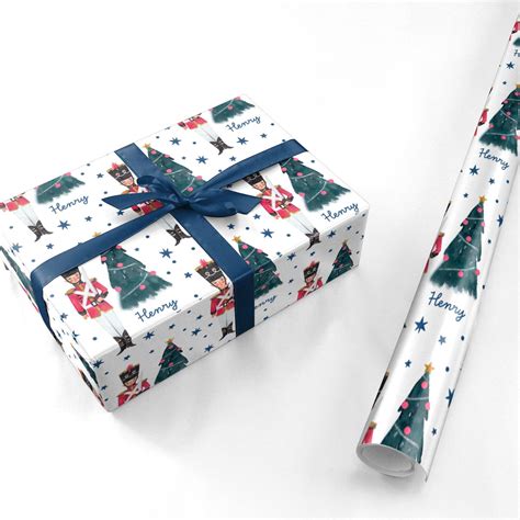 Personalised Christmas Nutcracker Wrapping Paper Dyefor
