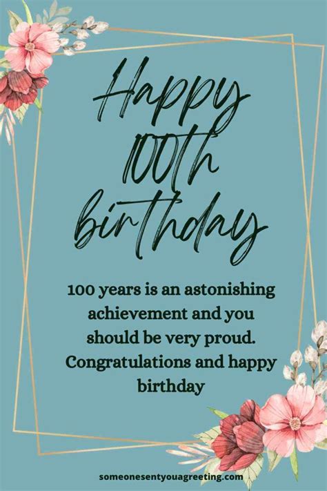 Happy 100th Birthday 65 Wishes Messages Poems Artofit