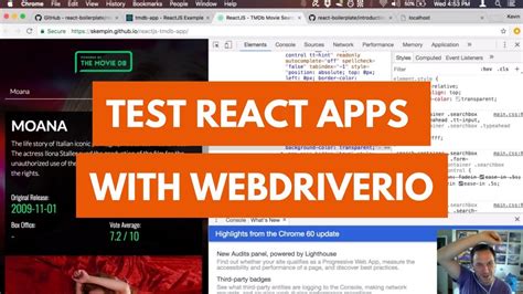 Test React Apps With Webdriverio Youtube
