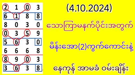 2d 4 10 24 သောကြာမနက်ပိုင်းအတွက် မိန်း 2 ကွက်ကောင်းနဲ့ နေကုန်အာမခံ ဝမ