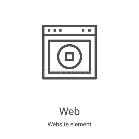 Web Icon Vector From Website Element Collection Thin Line Web Outline