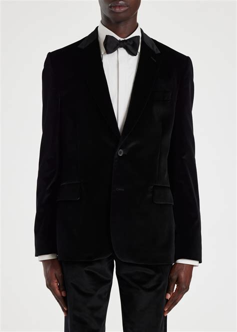 The Soho Tailored Fit Black Velvet Blazer