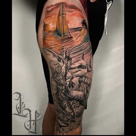 Underwater Ocean Scene Tattoos