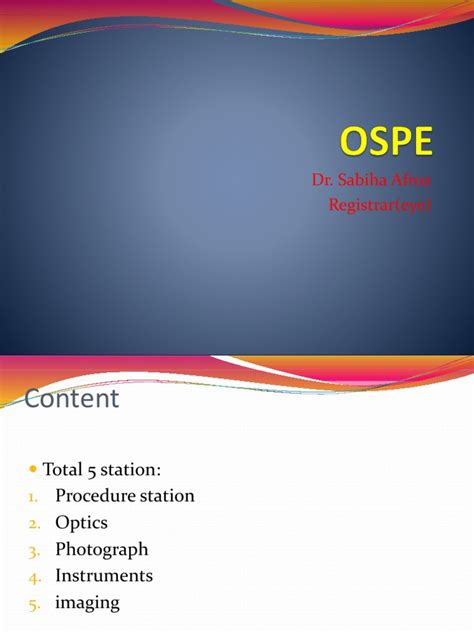 Ospe Eye Sabiha Madam Pdf Clinical Medicine Medical Specialties