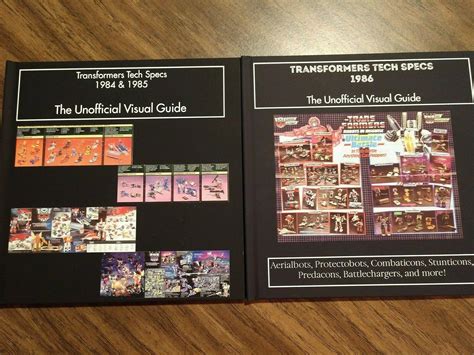 Transformers G1 Tech Specs All From 1984 1986 Complete Set Books