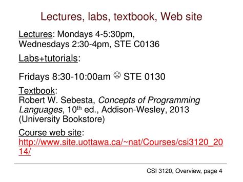 Ppt Csi 3120 Programming Languages Concepts Powerpoint Presentation