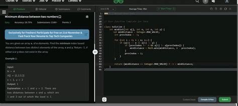 Ganesan R T On Linkedin Day 69 100 Problemminimum Distance Between Two
