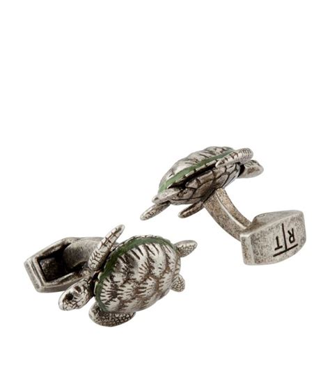 Mens Tateossian Silver Moving Turtle Cufflinks Harrods Countrycode