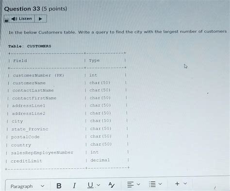 Solved In The Below Customers Table Write A Query To Find Chegg