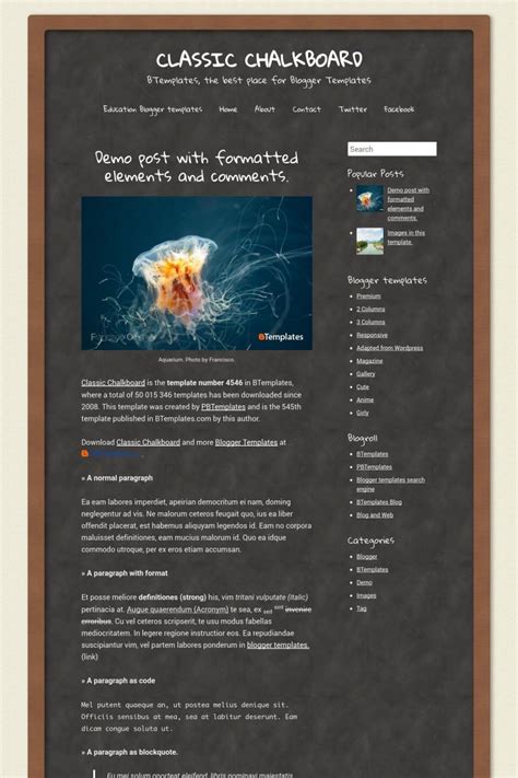 Free Template For Blogger