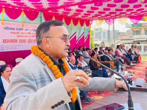 महिलामा लगानी सभ्य र समुन्नत समाजको थालनी भन्ने नाराका साथ ११४ औ
