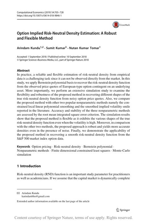 Option Implied Risk Neutral Density Estimation A Robust And Flexible