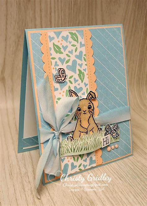 Country Floral Lane Dsp Easter Bunny Card Easter Bunny Cards Easter