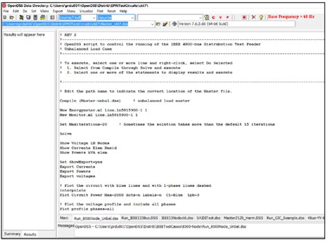 opendss control panel