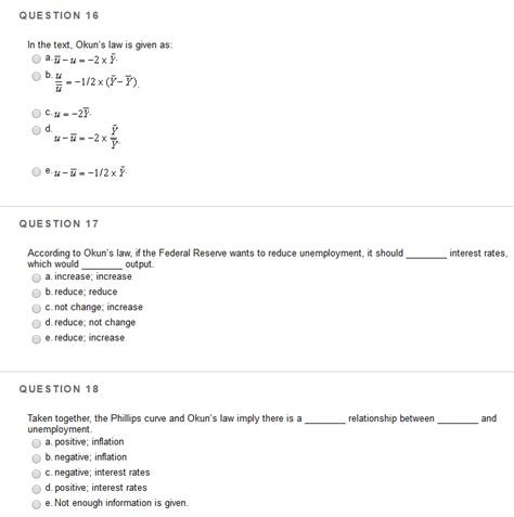 solved question 16 in the text okun s law is given as